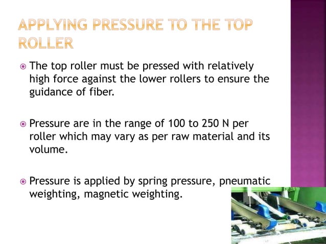 Machine parameter of speed frame | PPTX