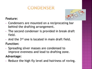 Machine parameter of speed frame | PPTX