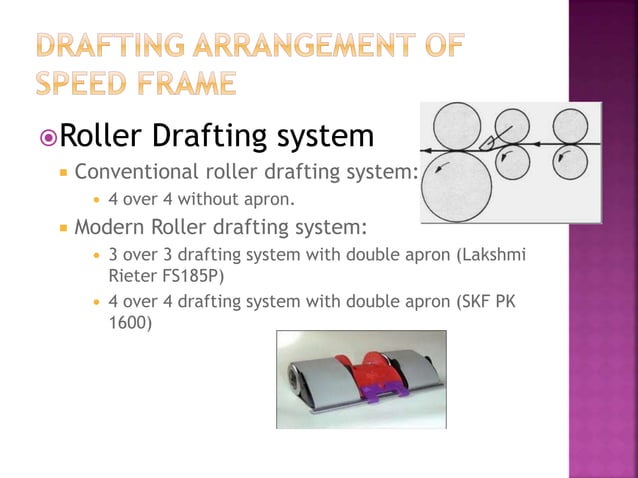 Machine parameter of speed frame | PPTX