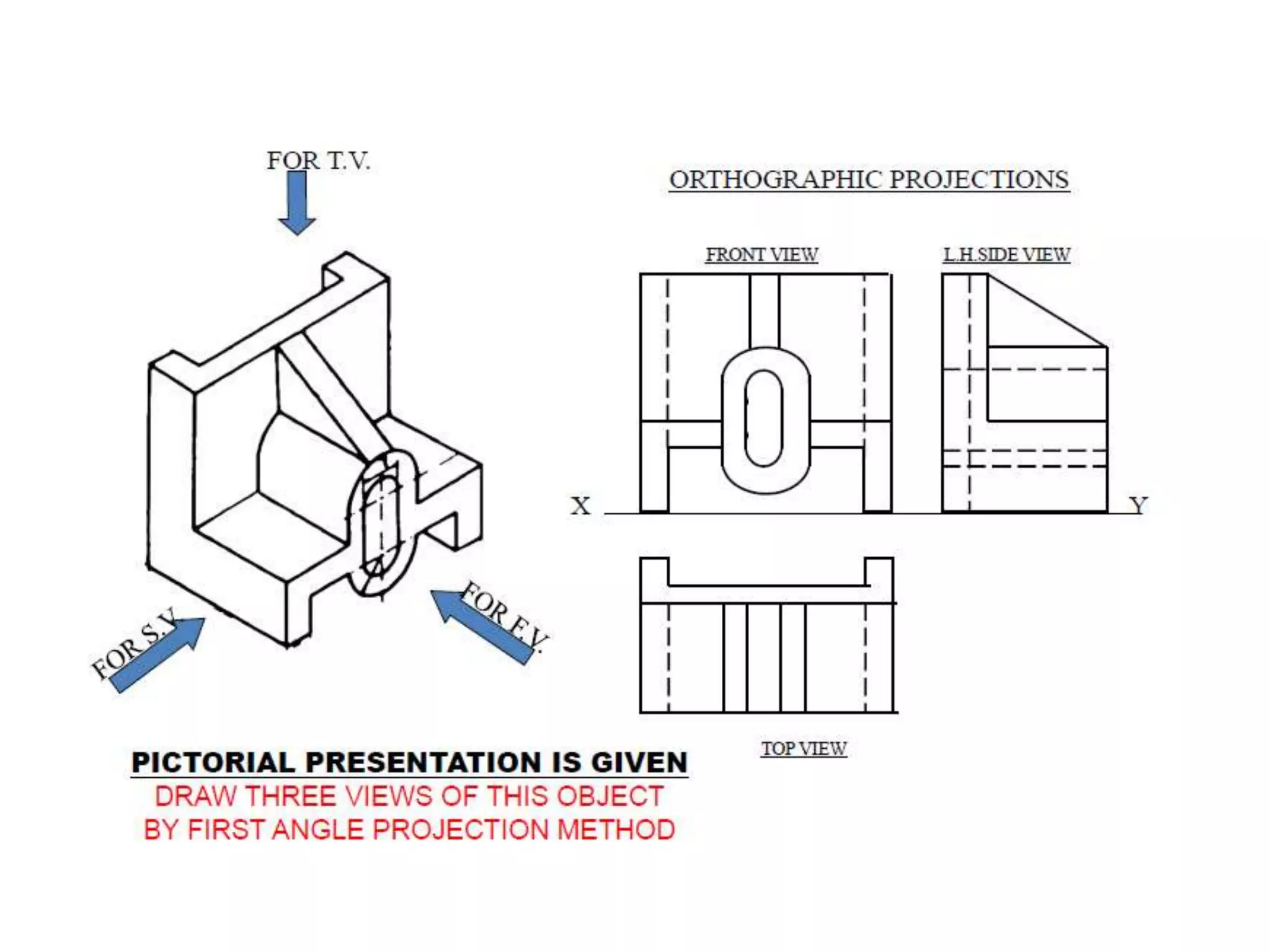 Machine parts orthographic projections | PPTX | 3-D Graphics | Computer Software and Applications
