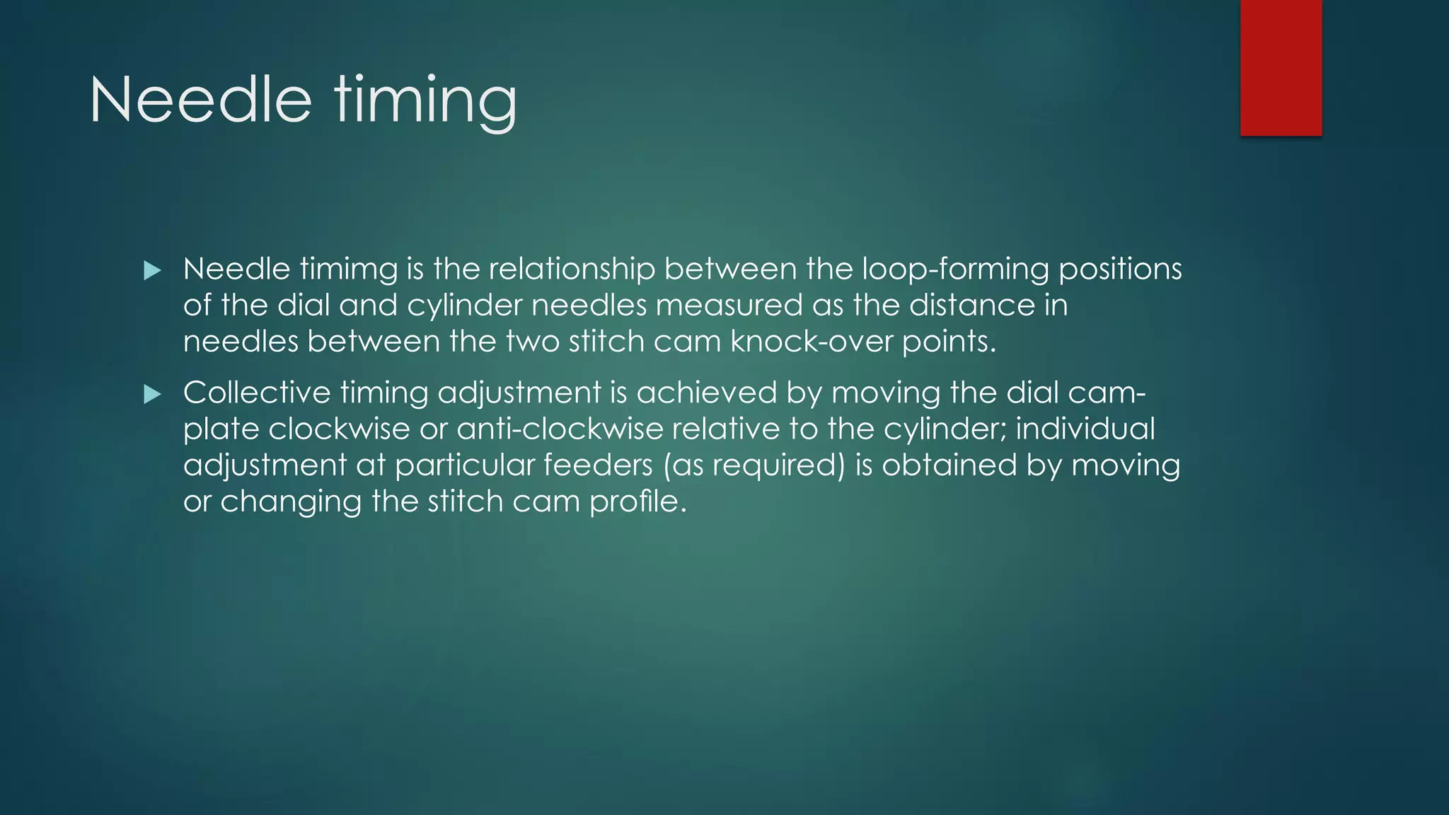 knitting Machine parts, knittging action & cam system | PDF