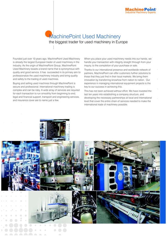MachinePoint USED Machinery Brochure | PDF