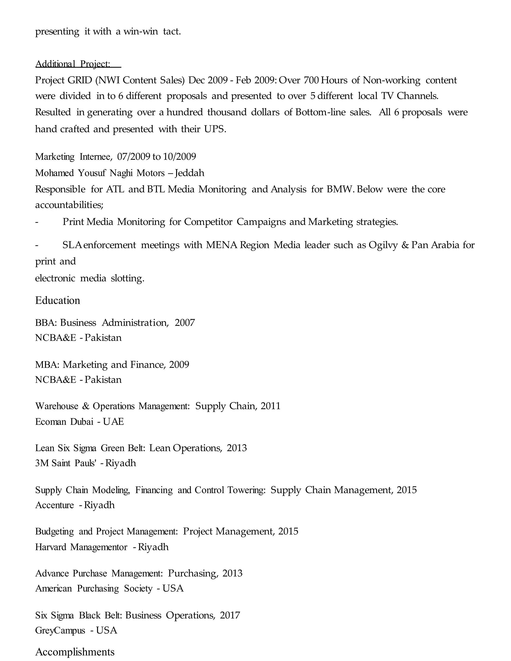 Machine Readable ATS resume - Afrasiab Khan | DOCX