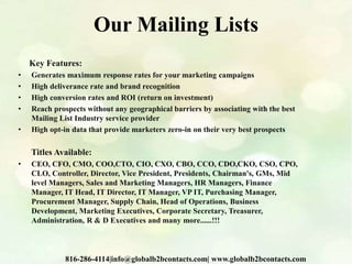 Machinery & equipment email leads | PPT