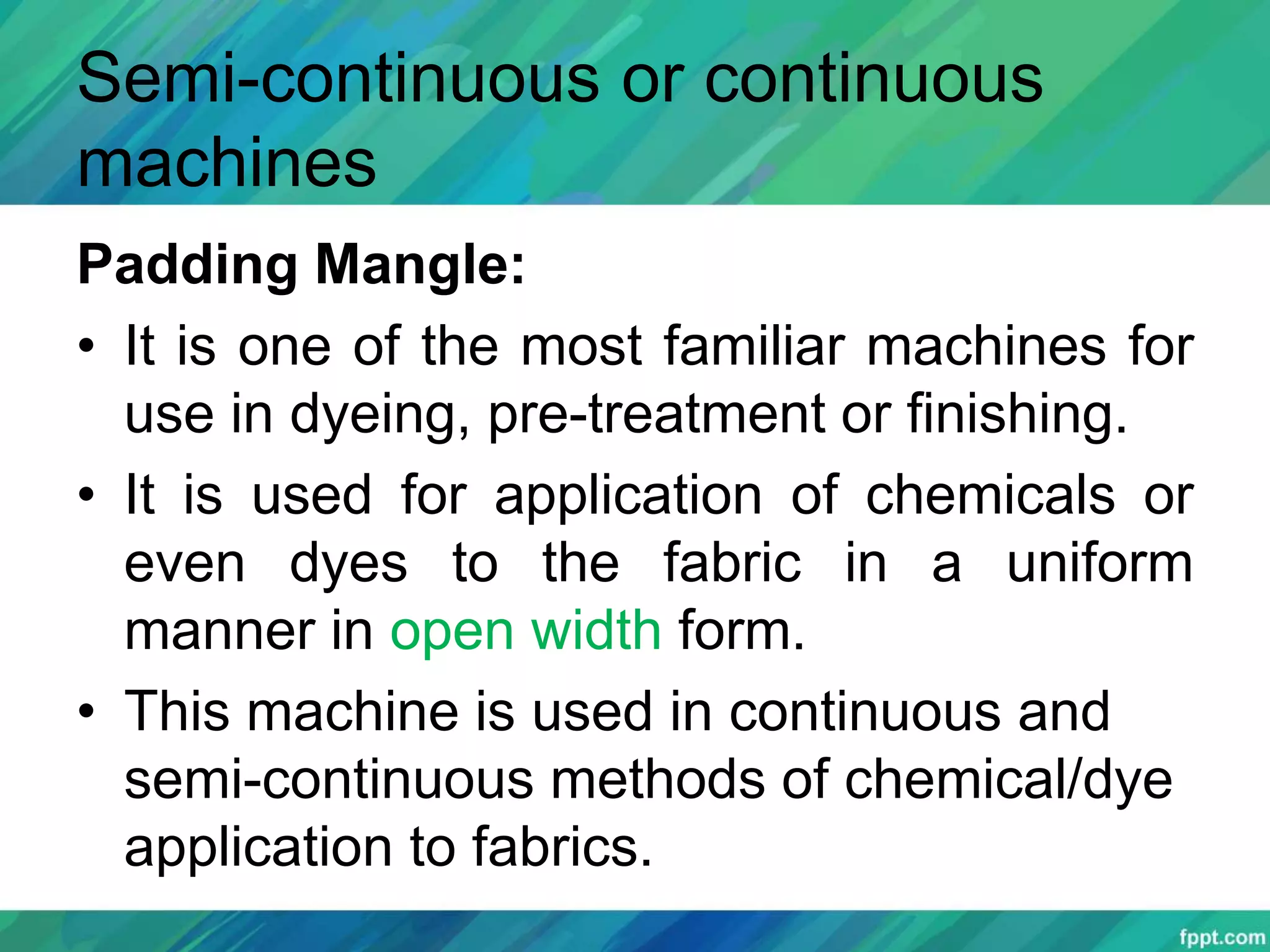 Machinery for preparation of textile | PPT