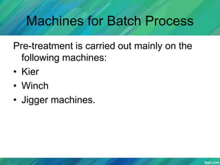 Machinery for preparation of textile | PPT