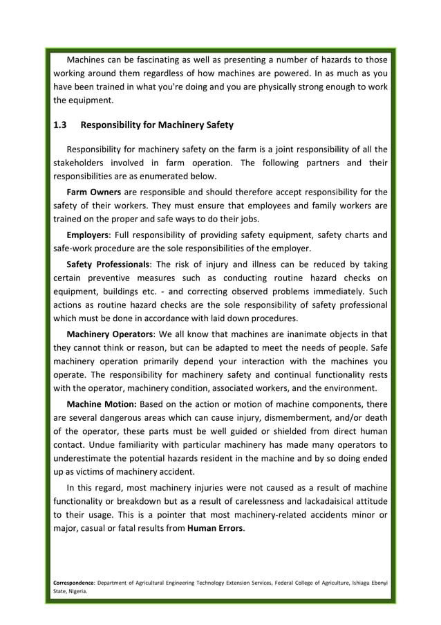 Machinery Safety Tips | PDF