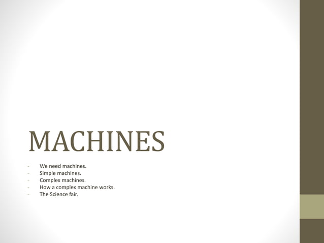 Machines | PPT