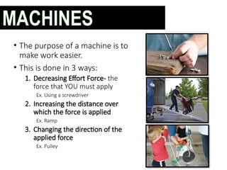 Machines simple and complex work and mechanical advantage | PPTX