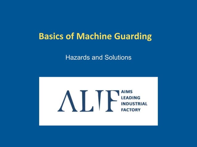 Machine safeguarding | PPTX