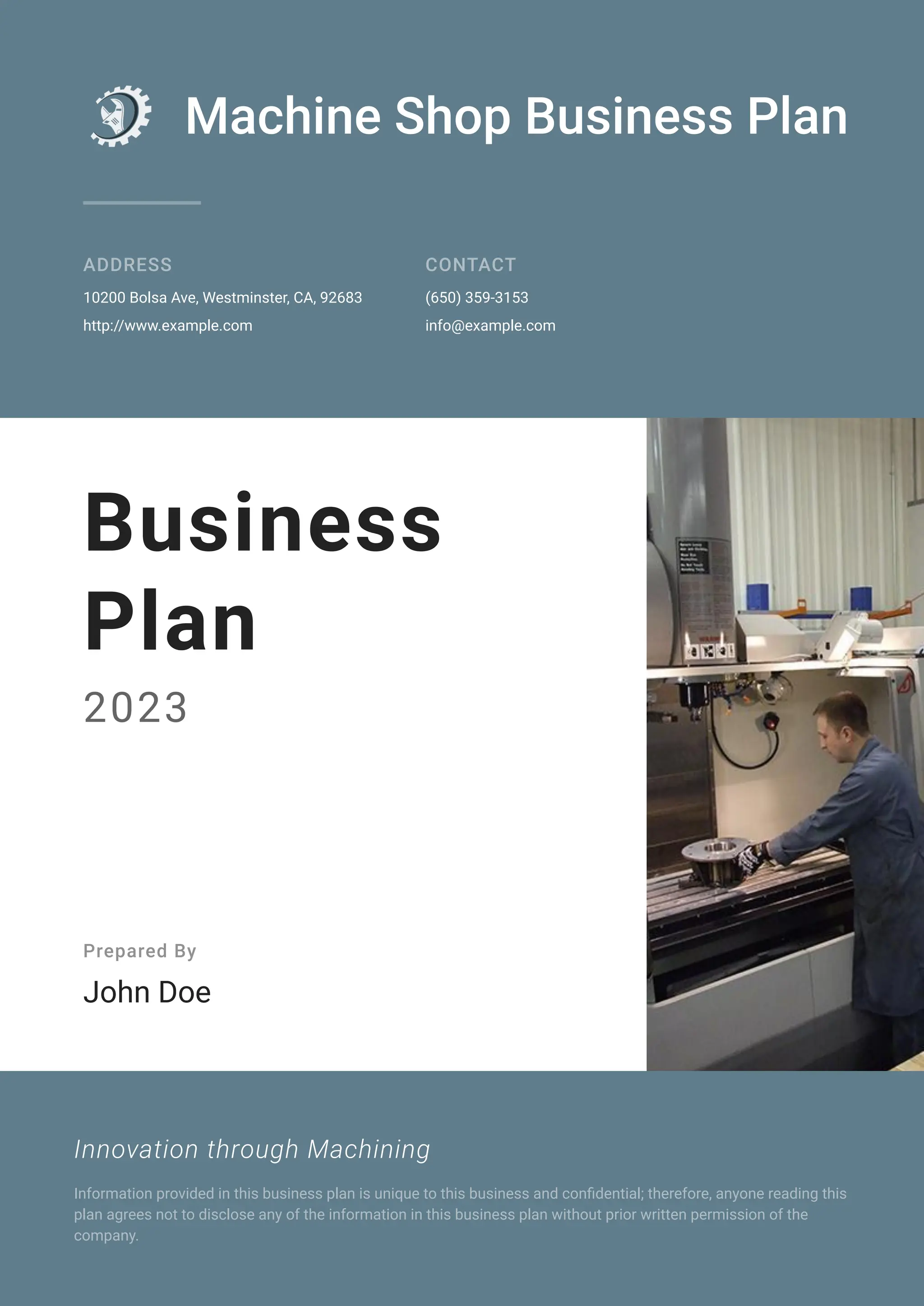 machine shop business plan | PDF