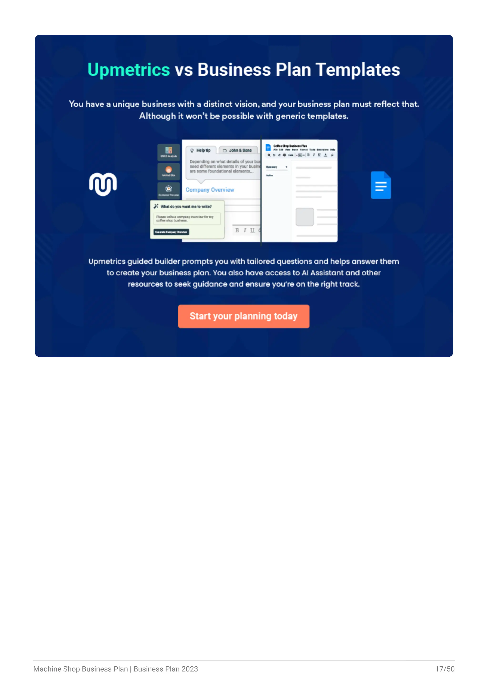 machine shop business plan | PDF