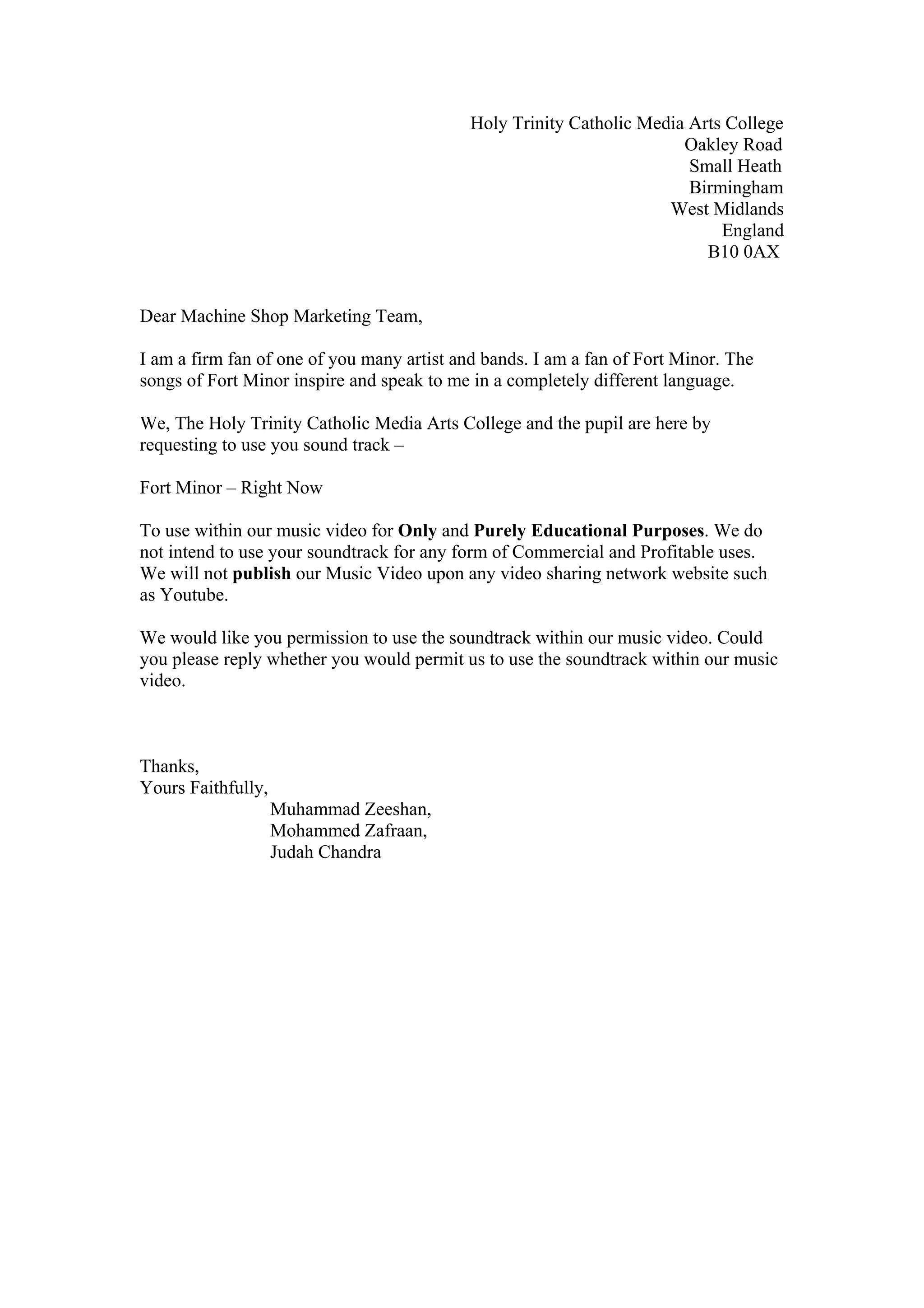 Machine shop marketing letter | PDF