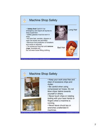 Machine Shop Safety And Practice 2006 | PDF