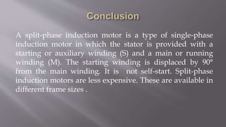Split phase motor.pptx | Physics | Science
