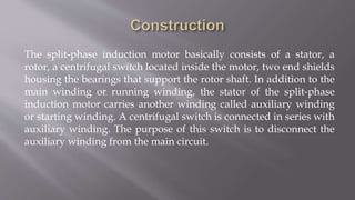 Split phase motor.pptx | Physics | Science