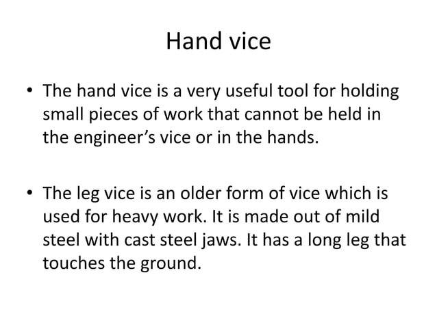 MACHINE TECH. (Bending metals and bench vices.ppt