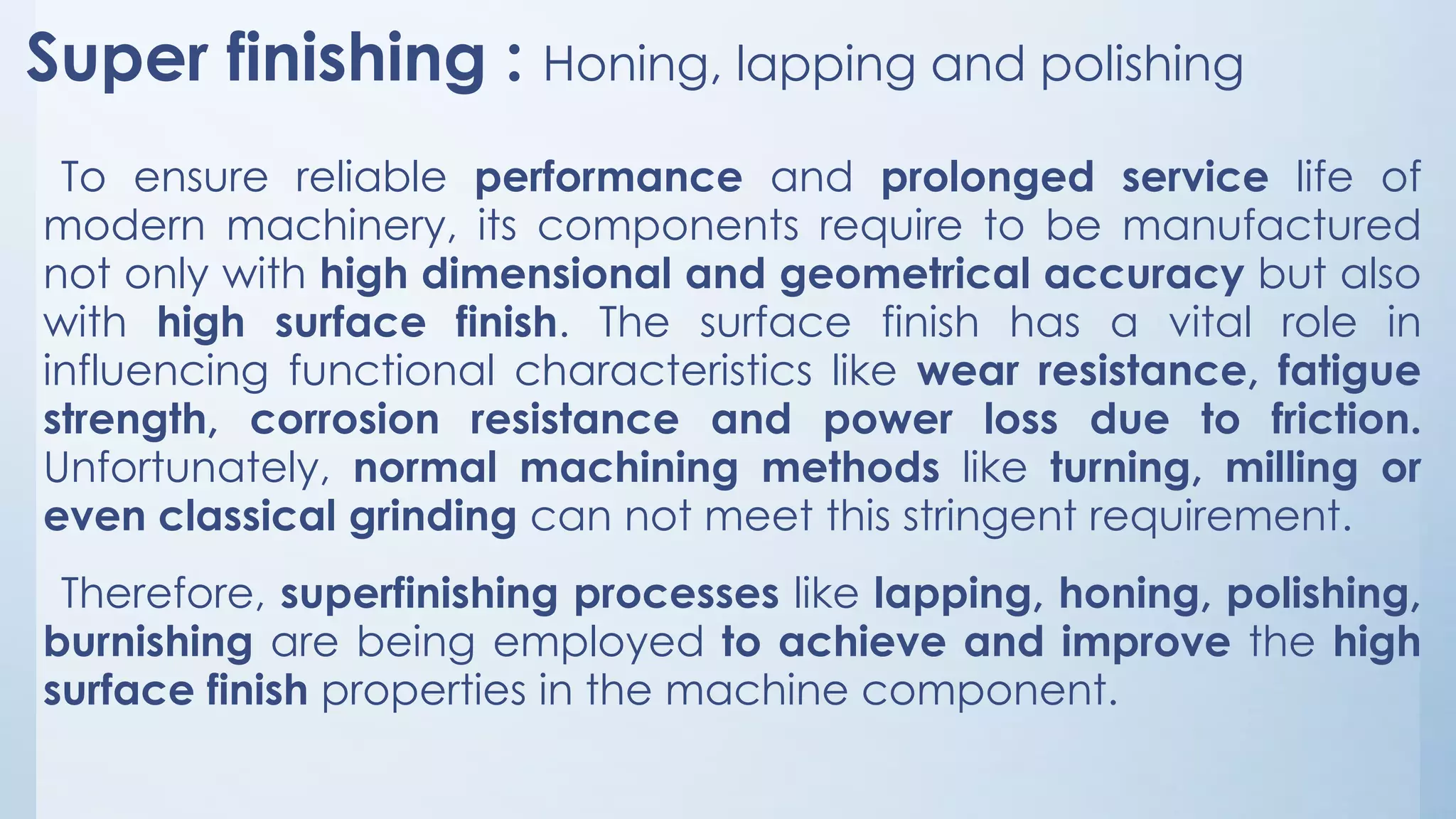 Machine tool iii grinding superfinishing limit fit tolerance & surface ...