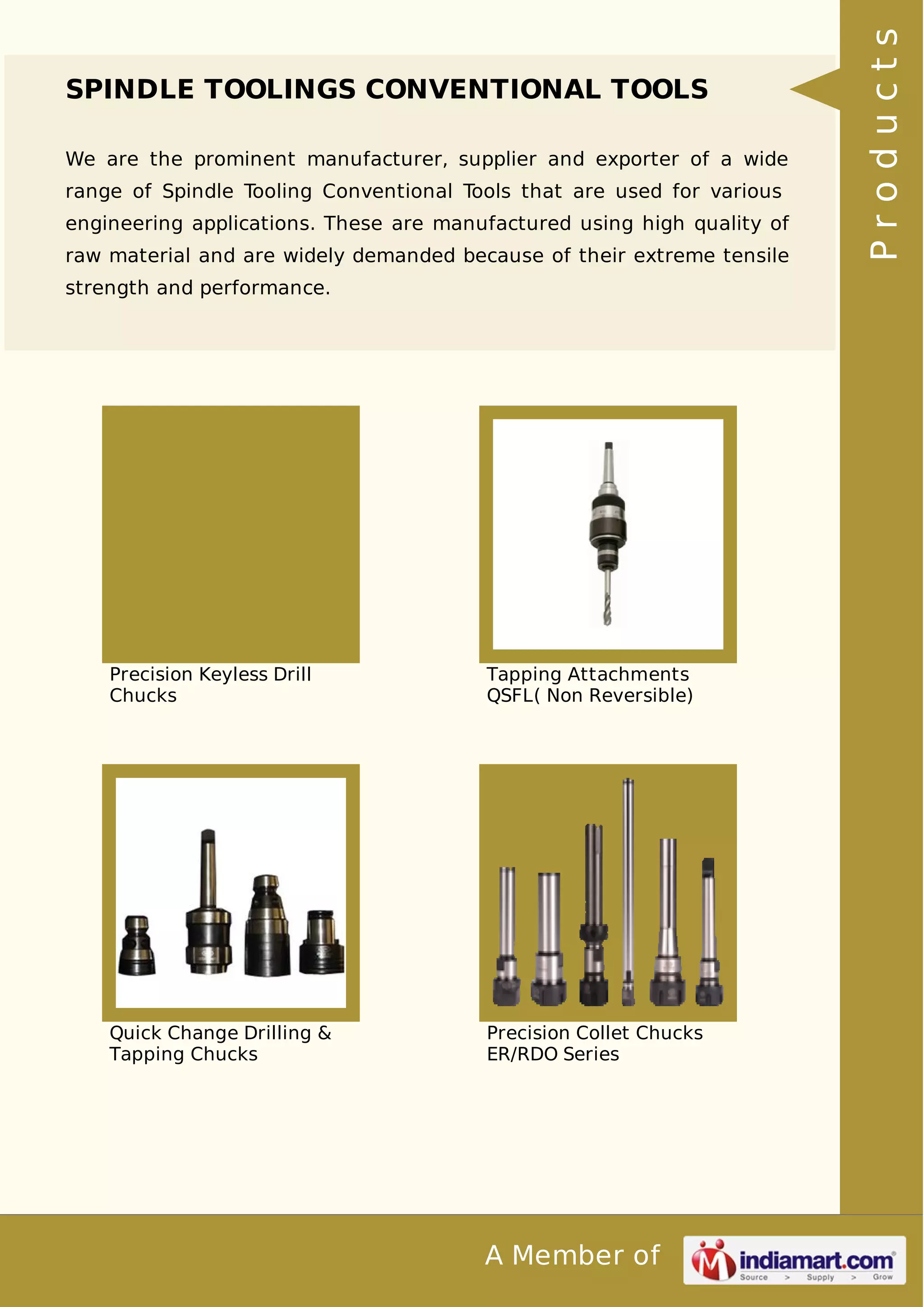 Parth Enterprises India, Pune, Spindle Toolings Conventional Tools | PDF