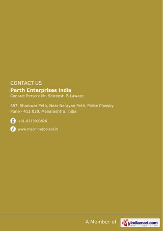 Parth Enterprises India, Pune, Spindle Toolings Conventional Tools | PDF