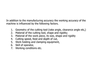 Machine tool metorology | PPTX