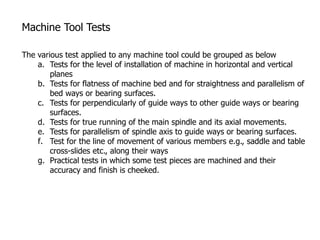 Machine tool metorology | PPTX