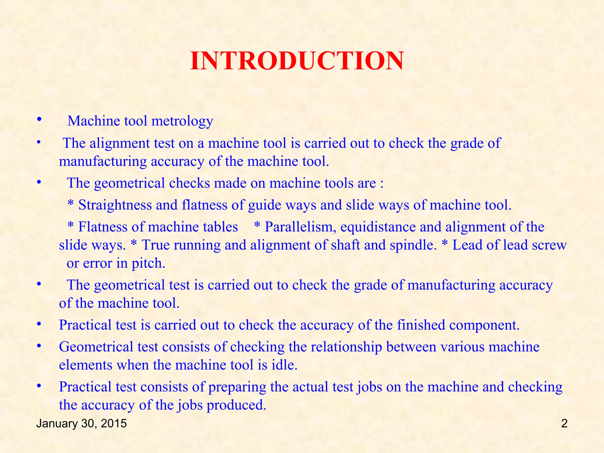 Machine tool metrology | PPT