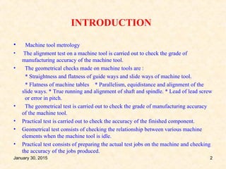 Machine tool metrology | PPT