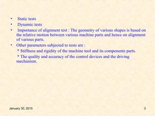 Machine tool metrology | PPT