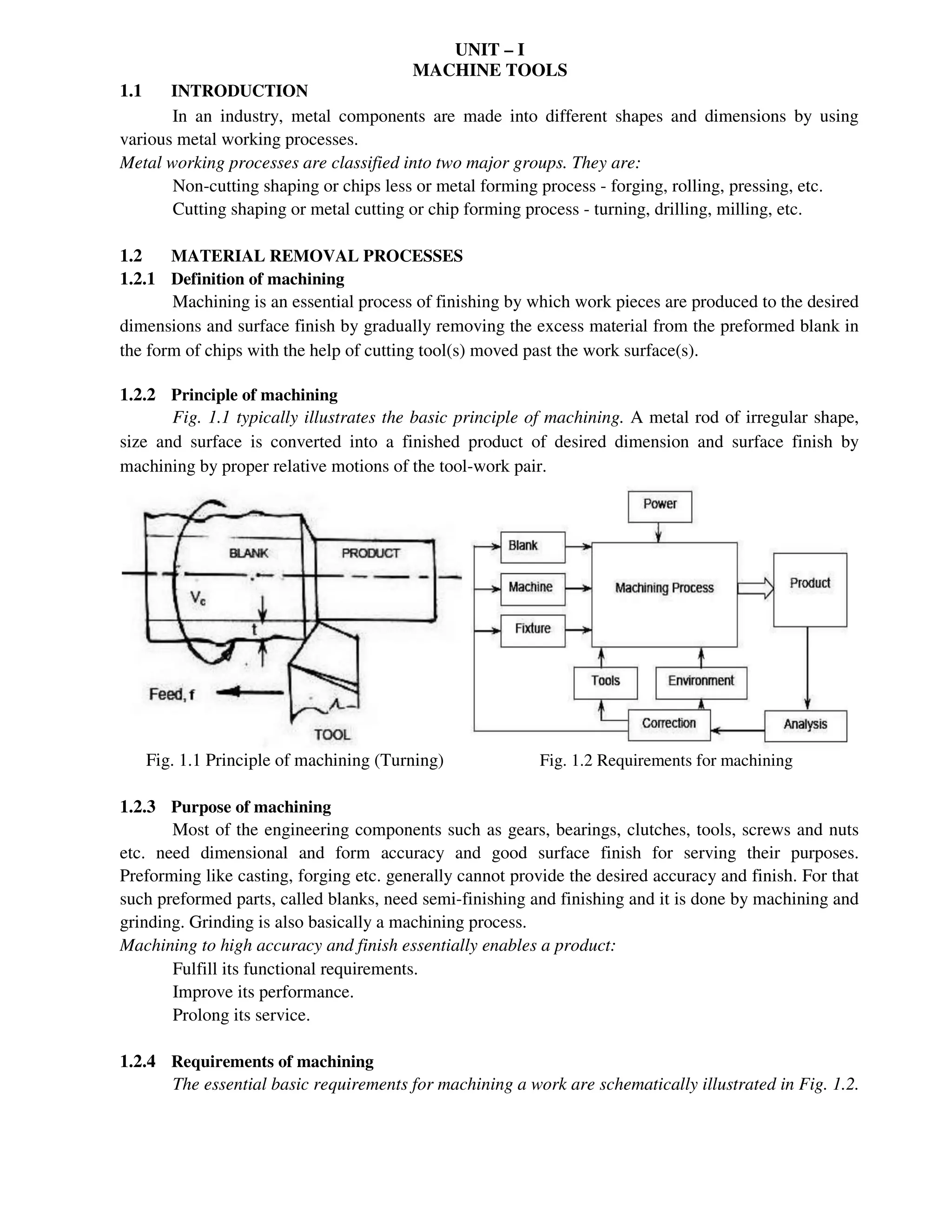 Machine tools lecture notes iii-i | PDF