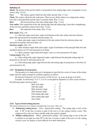 Machine tools lecture notes iii-i | PDF