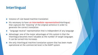 Machine translation | PPTX