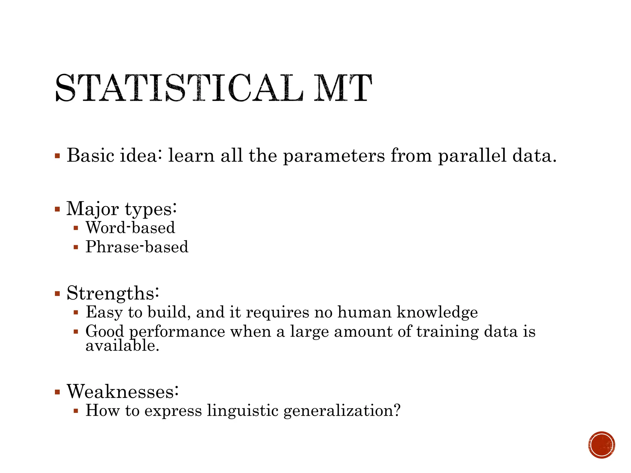 Machine Translation ppt for engineering students | PPT