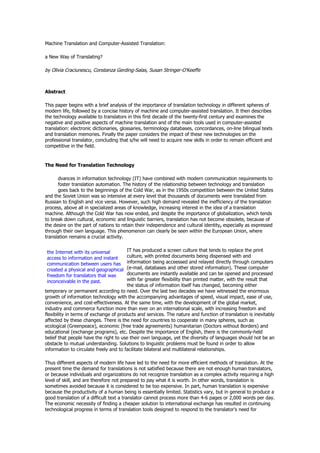 Machine Translation And Computer | DOC | Desktop Publishing | Computer ...