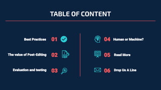 Machine Translation Post-Editing: A Quick Guide | PPT