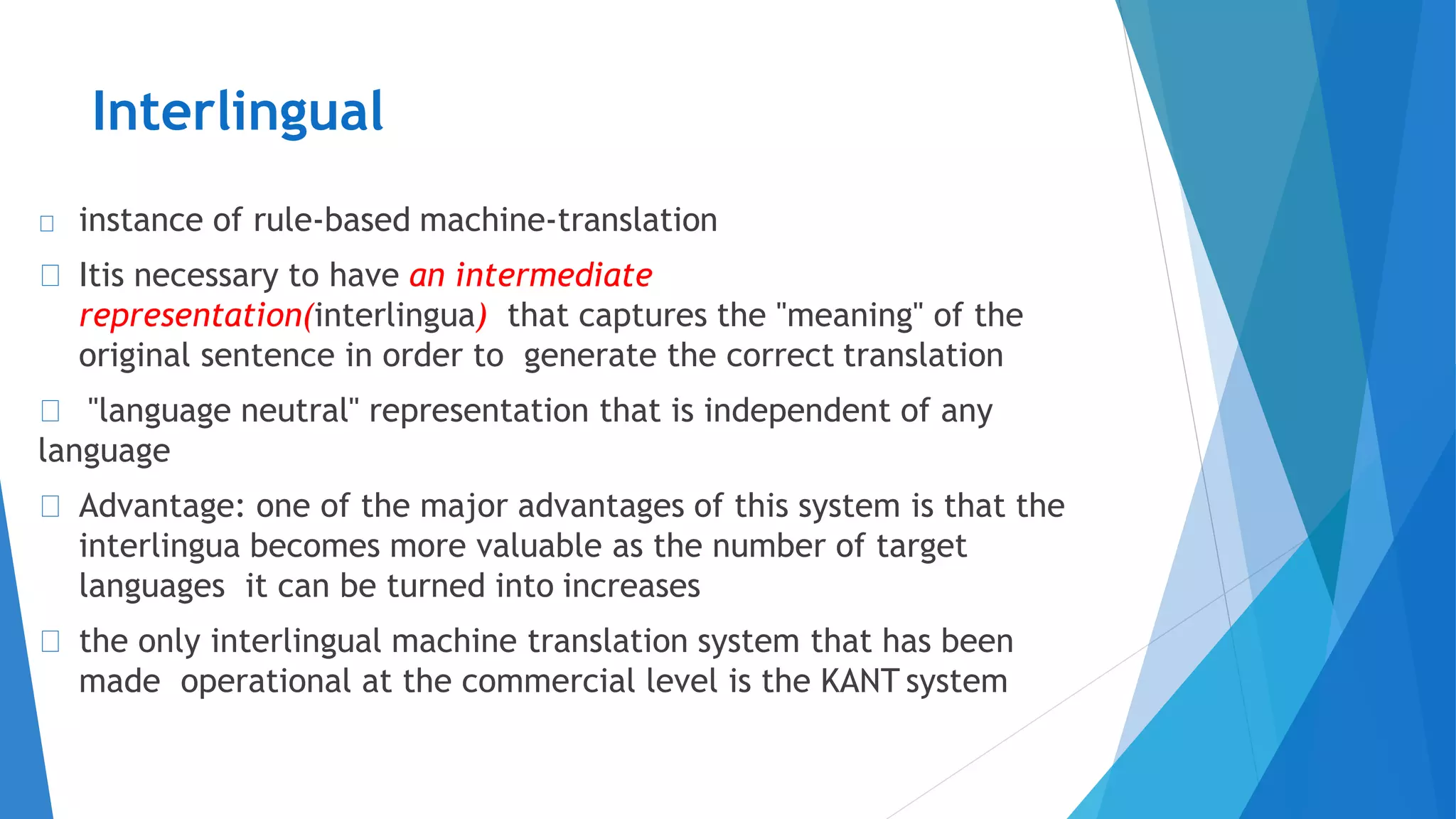 Machine translation ppt by shantanu arora | PPTX