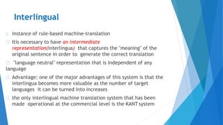 Machine translation ppt by shantanu arora | PPTX