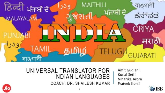 Machine translation for Indian Languages | PPTX