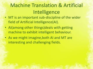 Machine translation with statistical approach | PPT