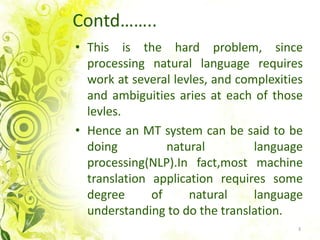 Machine translation with statistical approach | PPT