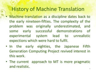 Machine translation with statistical approach | PPT