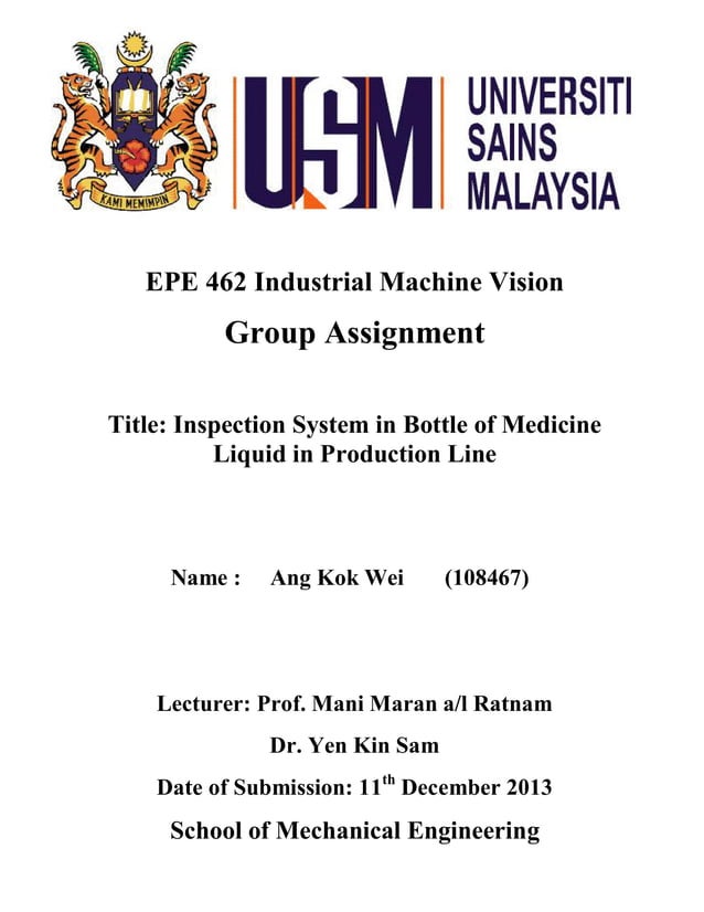 Machine vision project | PDF
