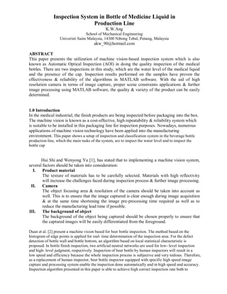 Machine vision project | PDF