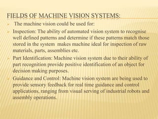 Machine Vision System | PPTX