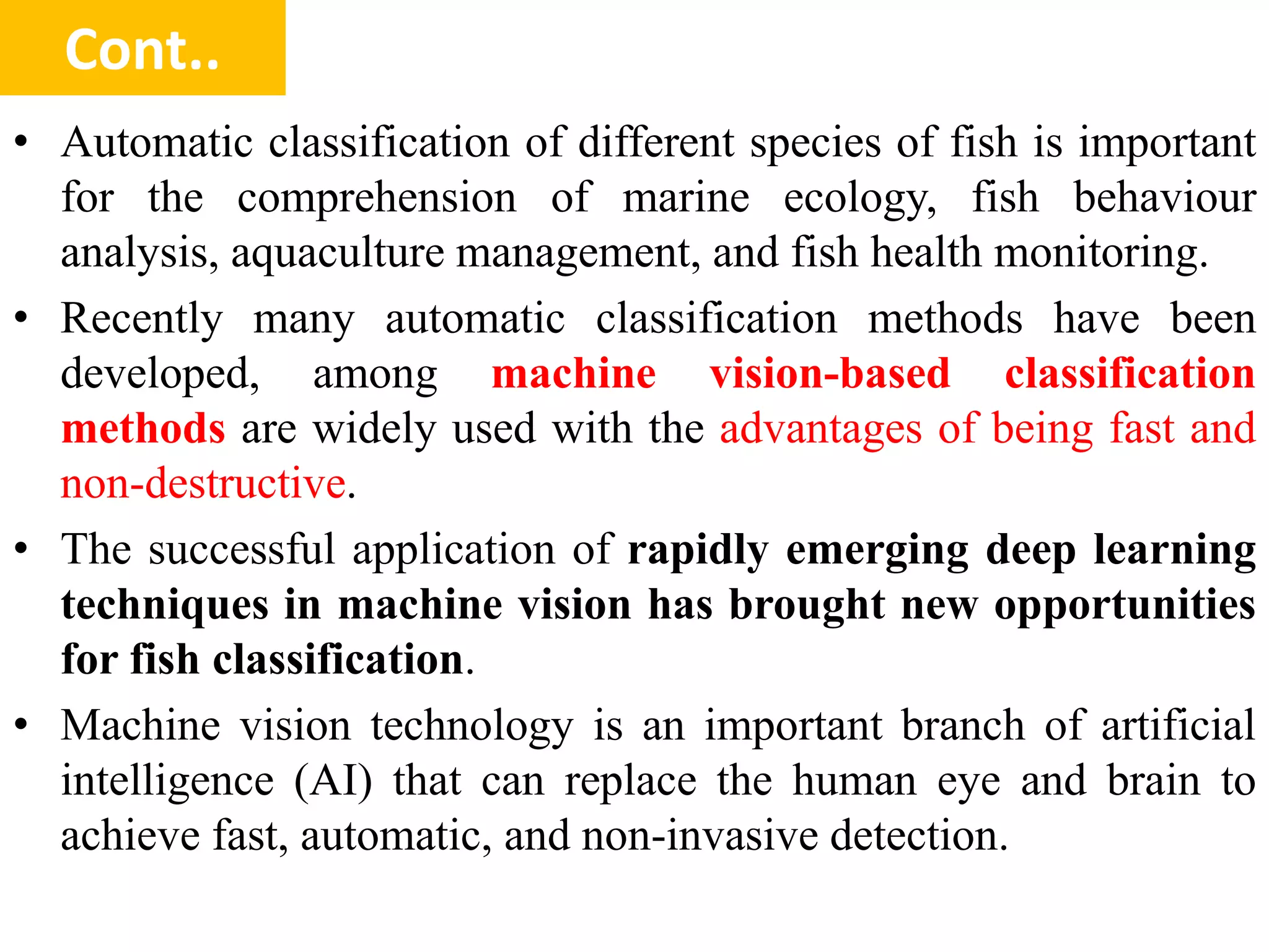 Machine vision technology for Fish classification.pptx