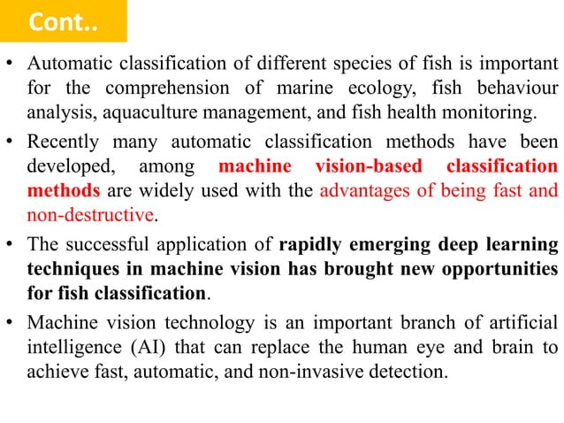 Machine vision technology for Fish classification.pptx