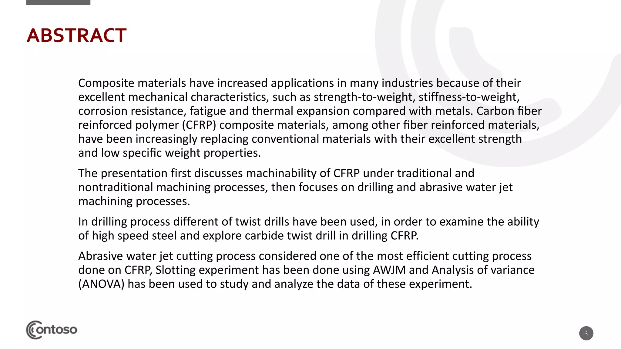Machining Of Cfrp Composite Pptx