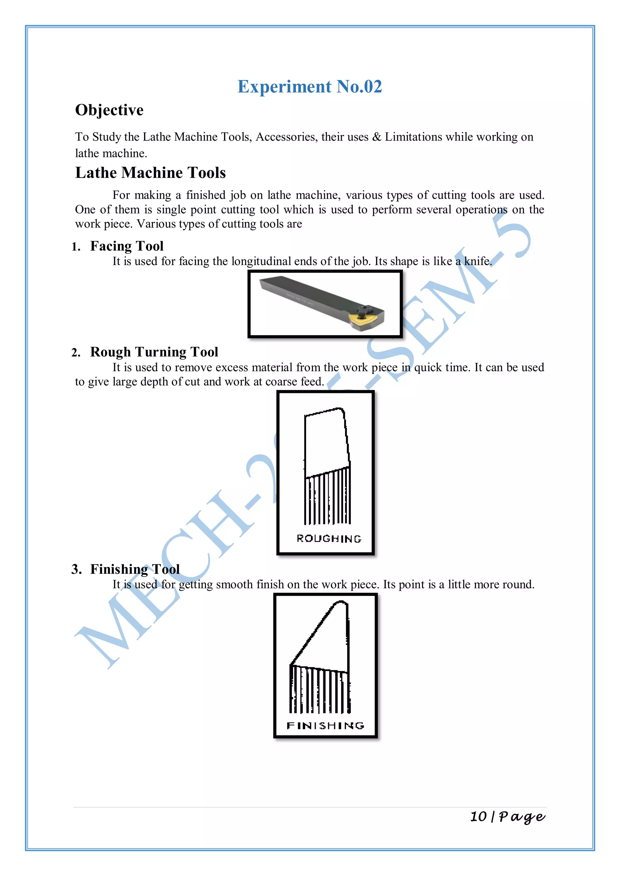 Machining technology lab manual mechanical.manufacturing technology 2 ...