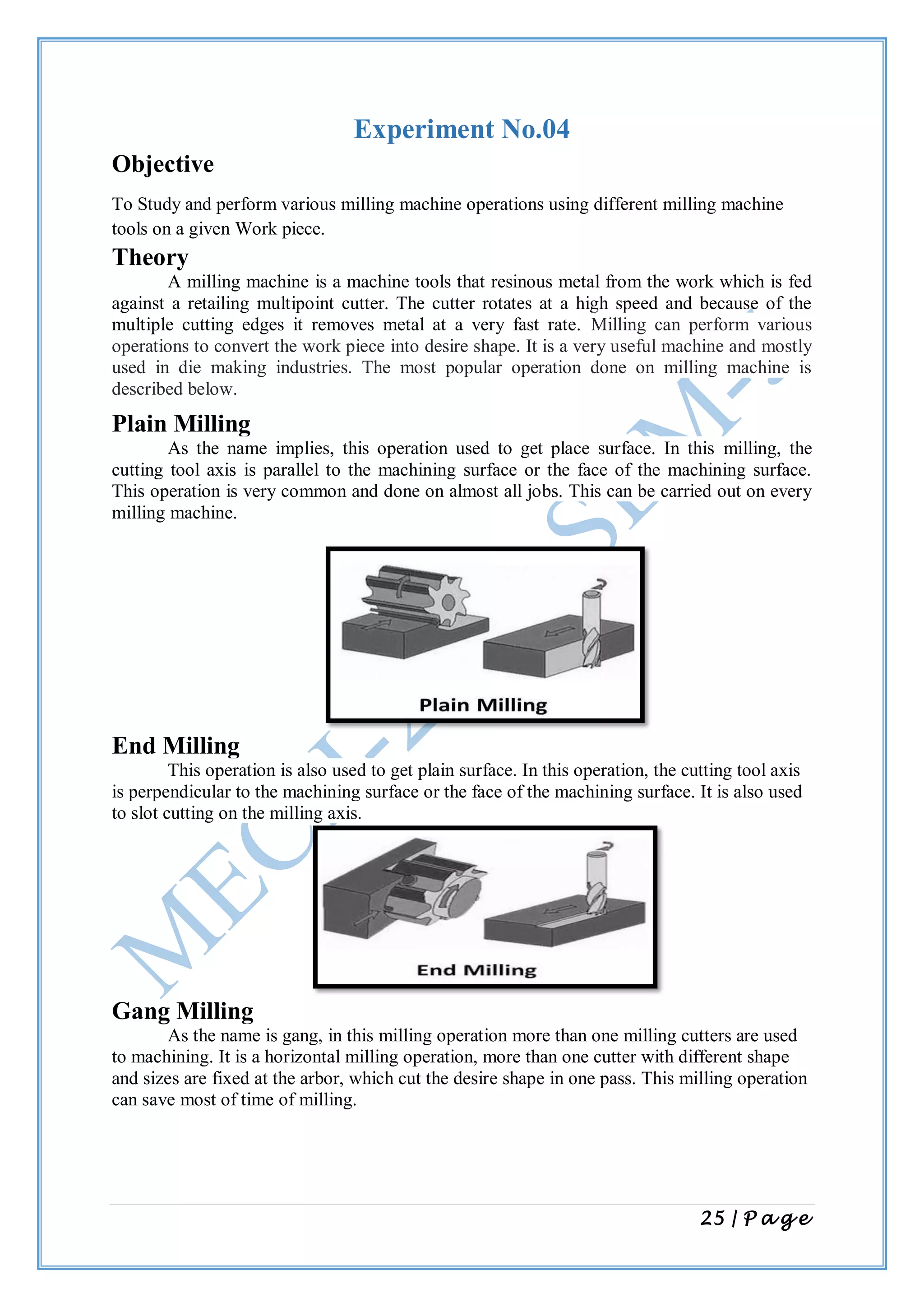 Machining technology lab manual mechanical.manufacturing technology 2 ...