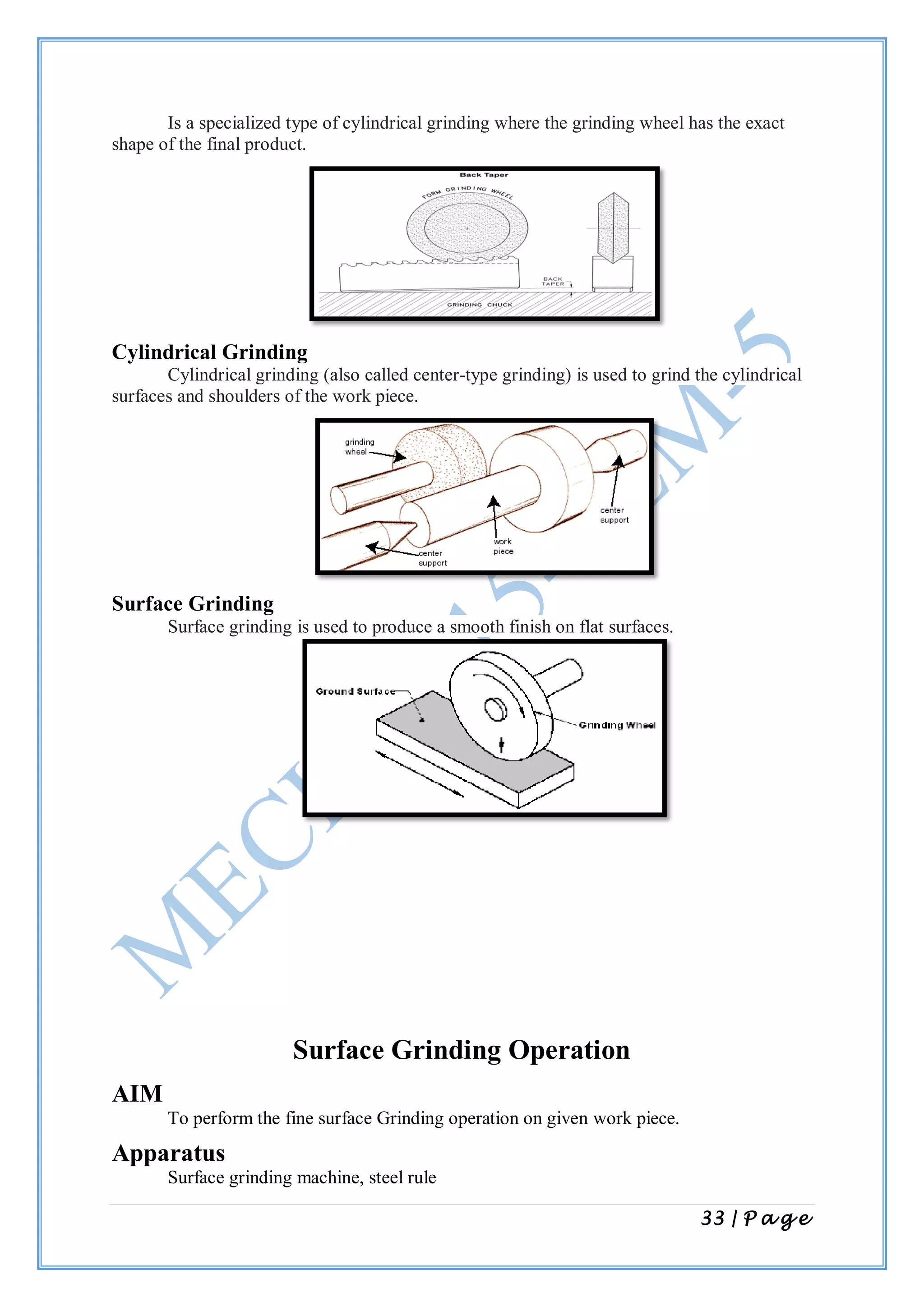 Machining technology lab manual mechanical.manufacturing technology 2 ...
